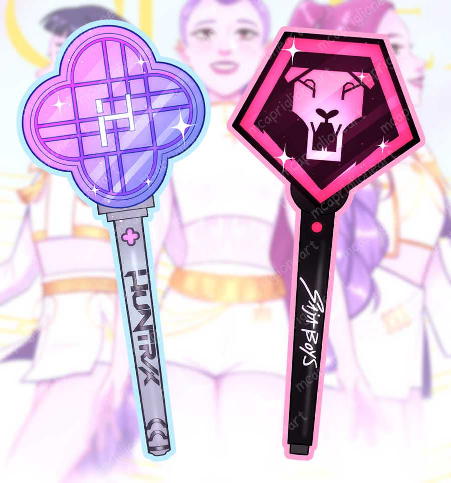 KPop Demon Hunters Light Sticks Stickers – mcapriglioneart